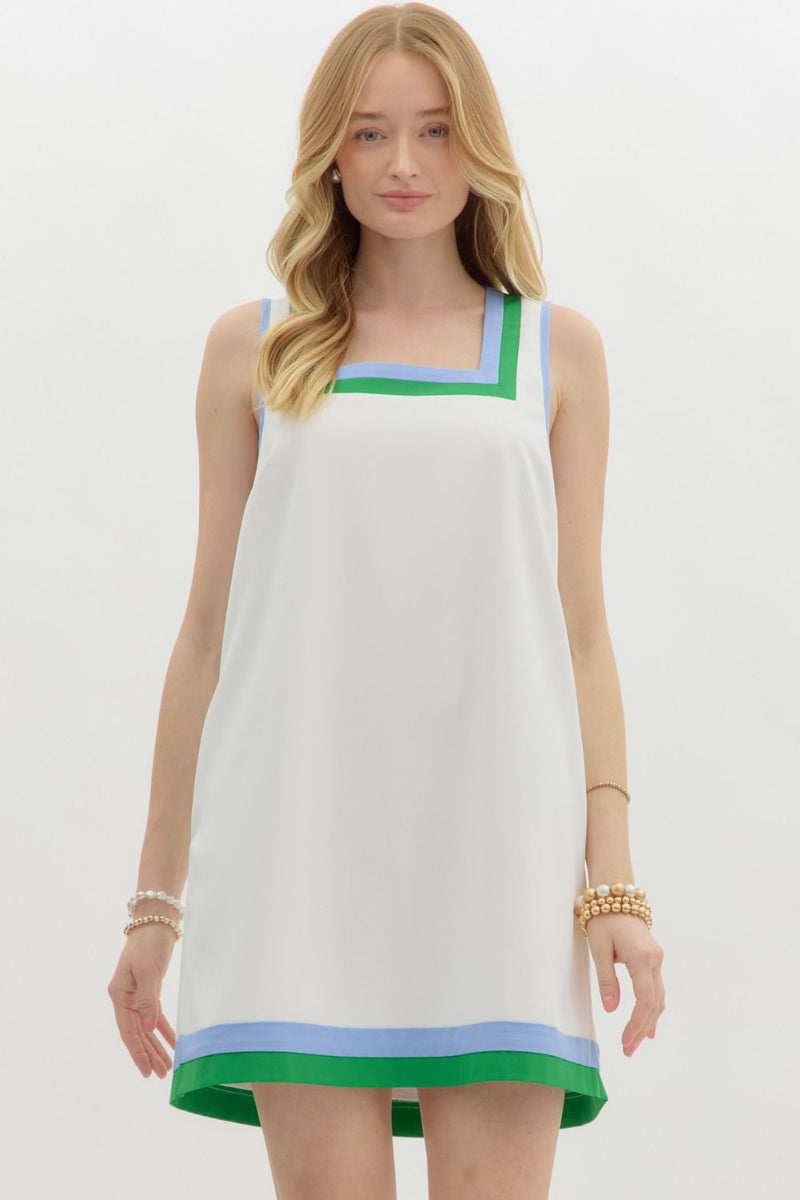 White Varsity Dress – Chilton Avenue