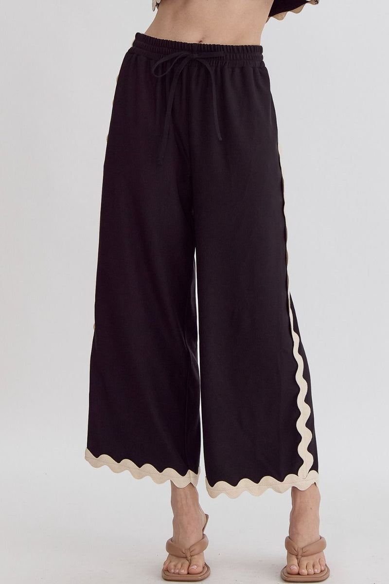 Black Ric Rac Knit Pants – Chilton Avenue